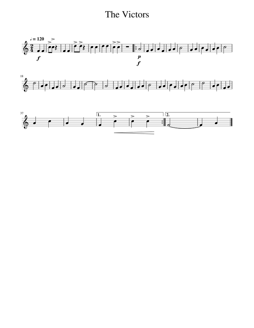 The Victors real Sheet music for French horn (Solo) | Musescore.com