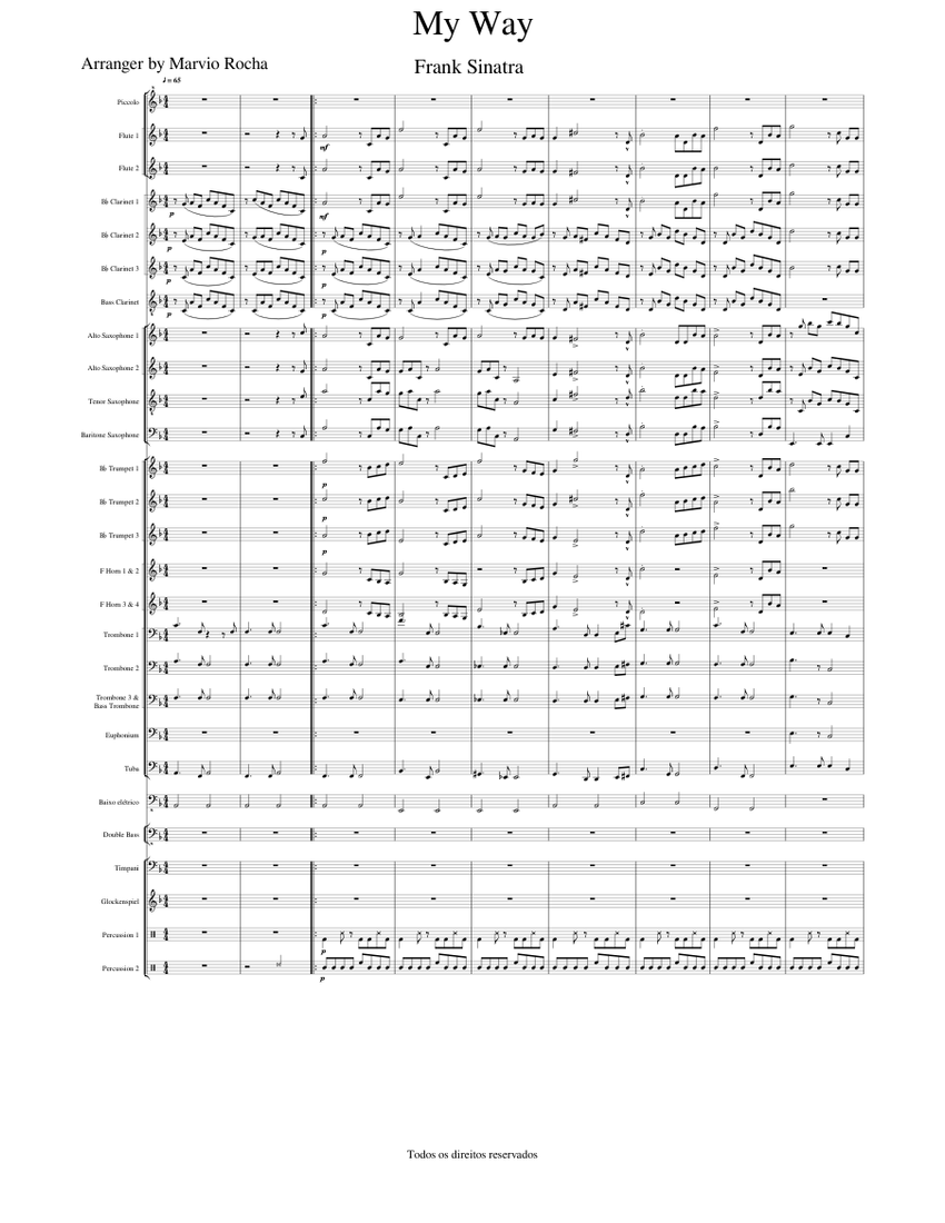My Way Sheet music for Trombone, Euphonium, Tuba, Flute piccolo & more ...