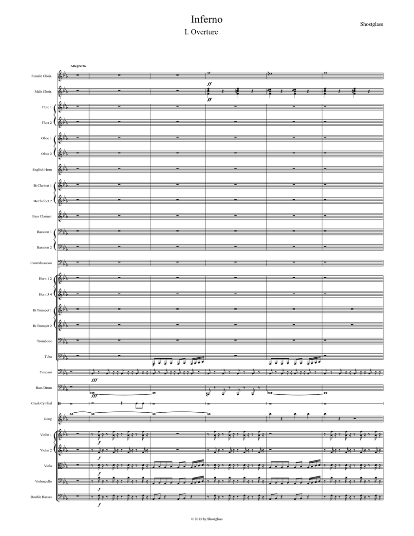 Inferno - I Overture Sheet music for Trombone, Tuba, Flute, Oboe & more ...