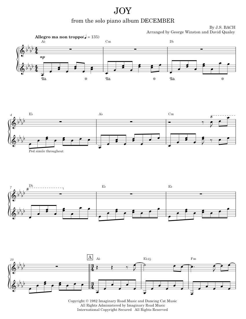 Play Official version of Joy Sheet Music by Chet Atkins for Piano ...