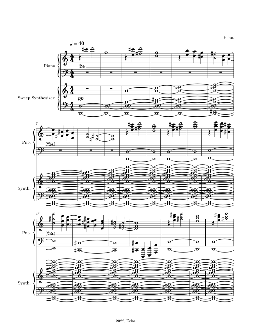 idk_part 6 Sheet music for Piano, Synthesizer (Mixed Ensemble ...