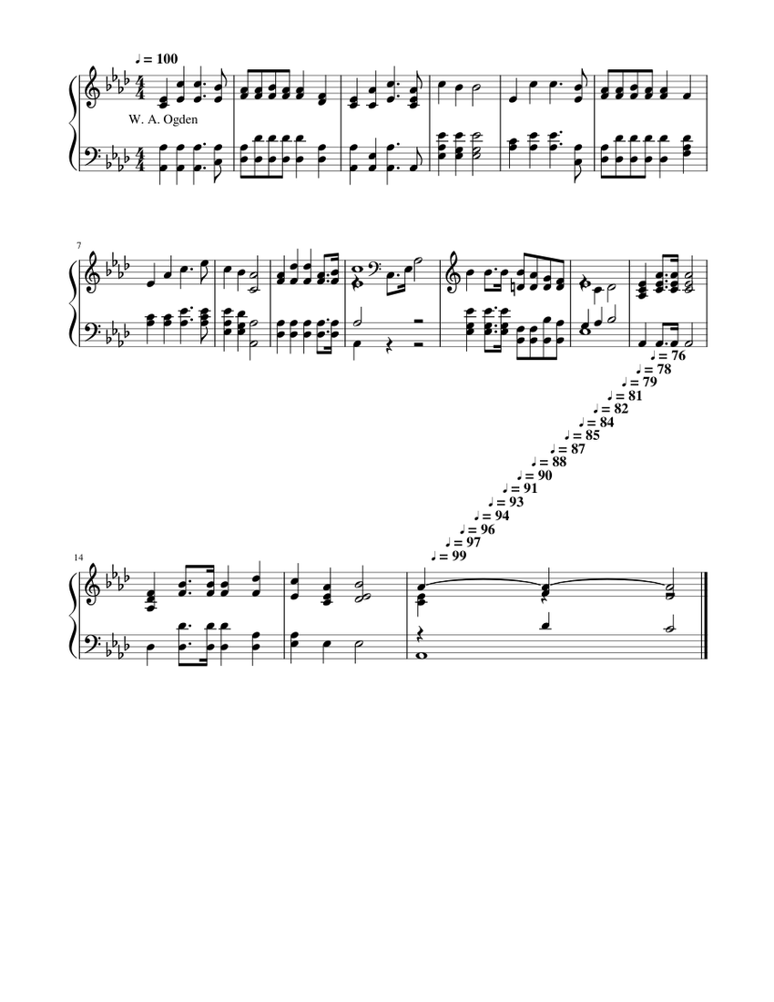 Come to Me, O weary, heavy laden - W. A. Ogden Sheet music for Piano ...