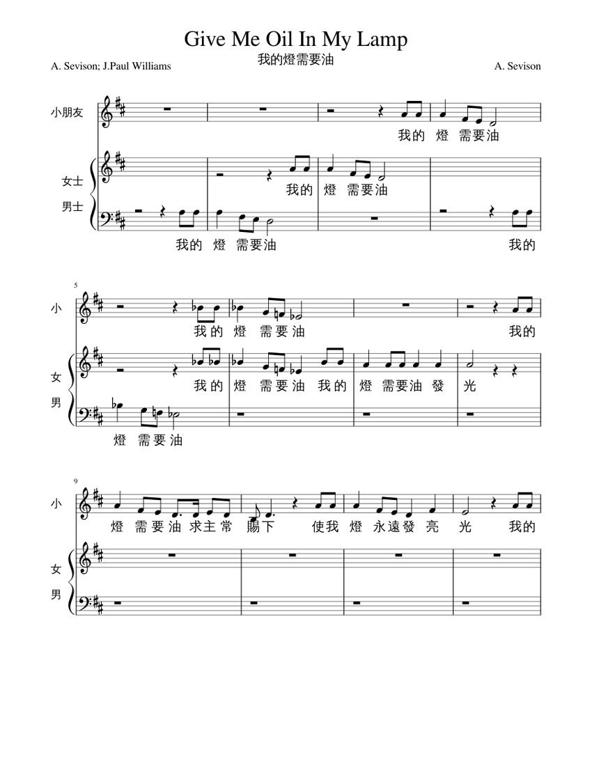 Give Me Oil In My Lamp Sheet music for Piano (Piano Duo) | Musescore.com