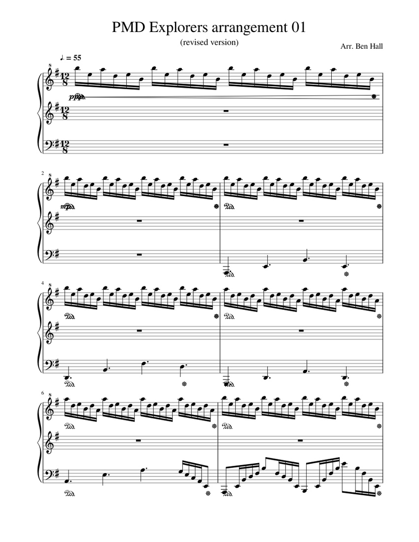 PMD Explorers Arrangement 01 Sheet music for Piano (Solo) | Download ...