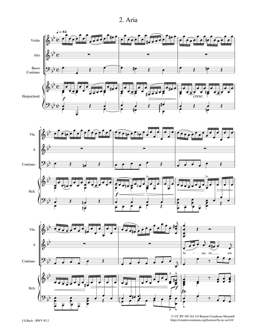 Ich bin ein guter Hirt, BWV 85 / Mvt. 2 – Johann Sebastian Bach BWV 85. ...