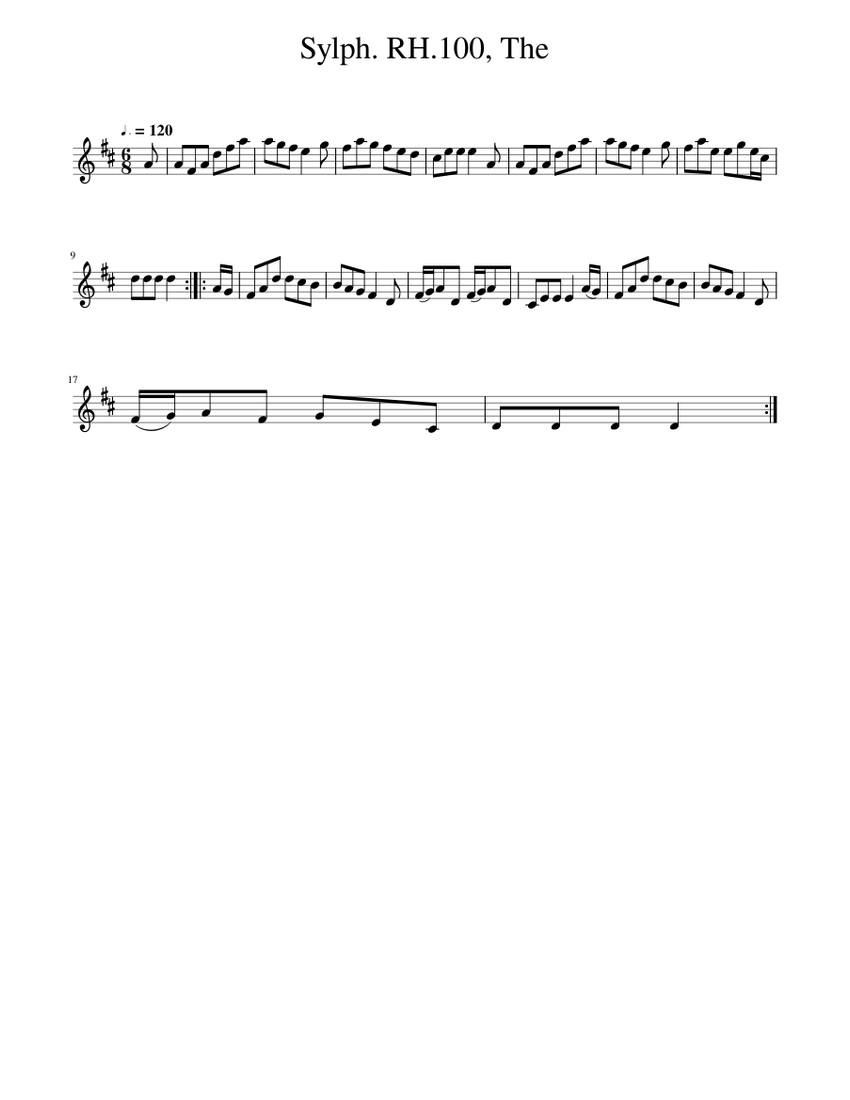The Sylph. RH.100 Sheet music for Piano (Solo) | Musescore.com