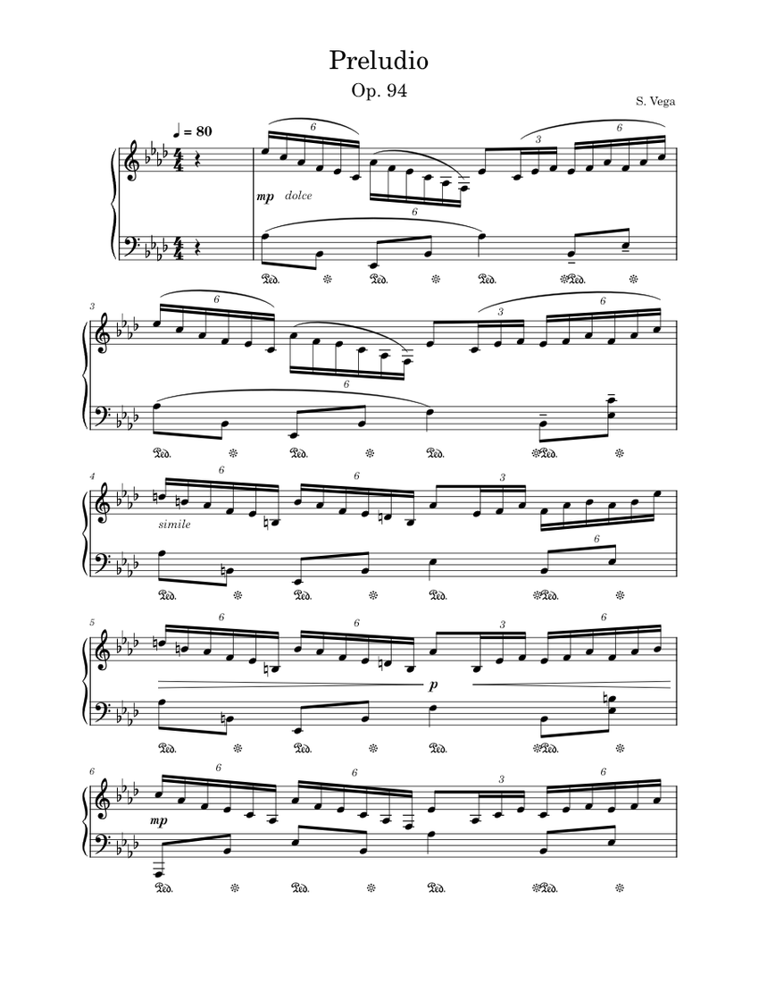 Prelude Op.94 Sheet music for Piano (Solo) | Musescore.com