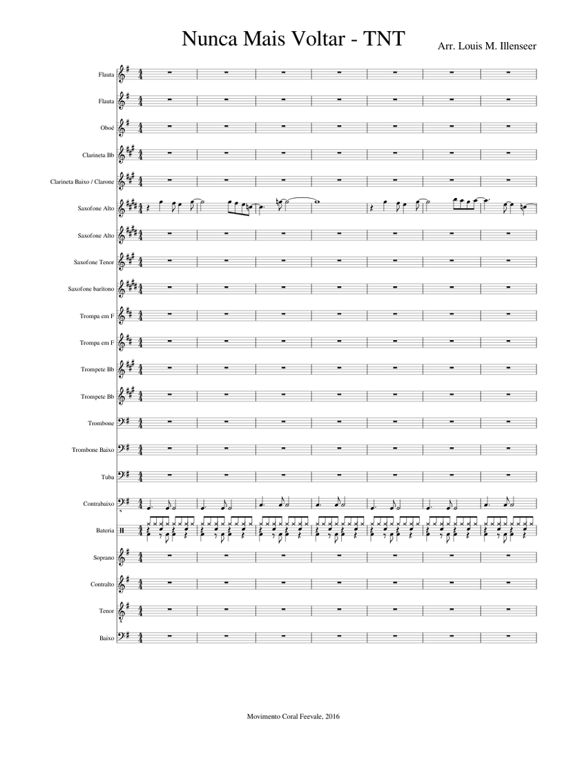LMI-Nunca Mais Voltar - TNT Sheet music for Trumpet (In B Flat ...