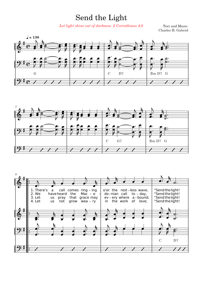 Send the Light Sheet music for Piano (Mixed Quartet) | Musescore.com