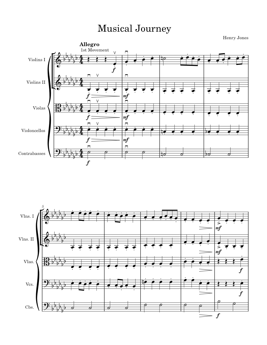 Musical Journey Sheet music for Strings group (String Ensemble) | Musescore.com