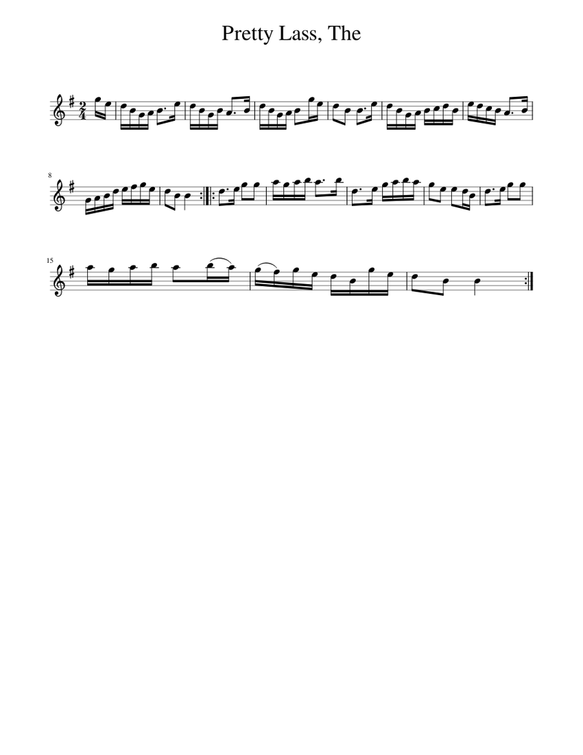 The Pretty Lass Sheet music for Piano (Solo) | Musescore.com