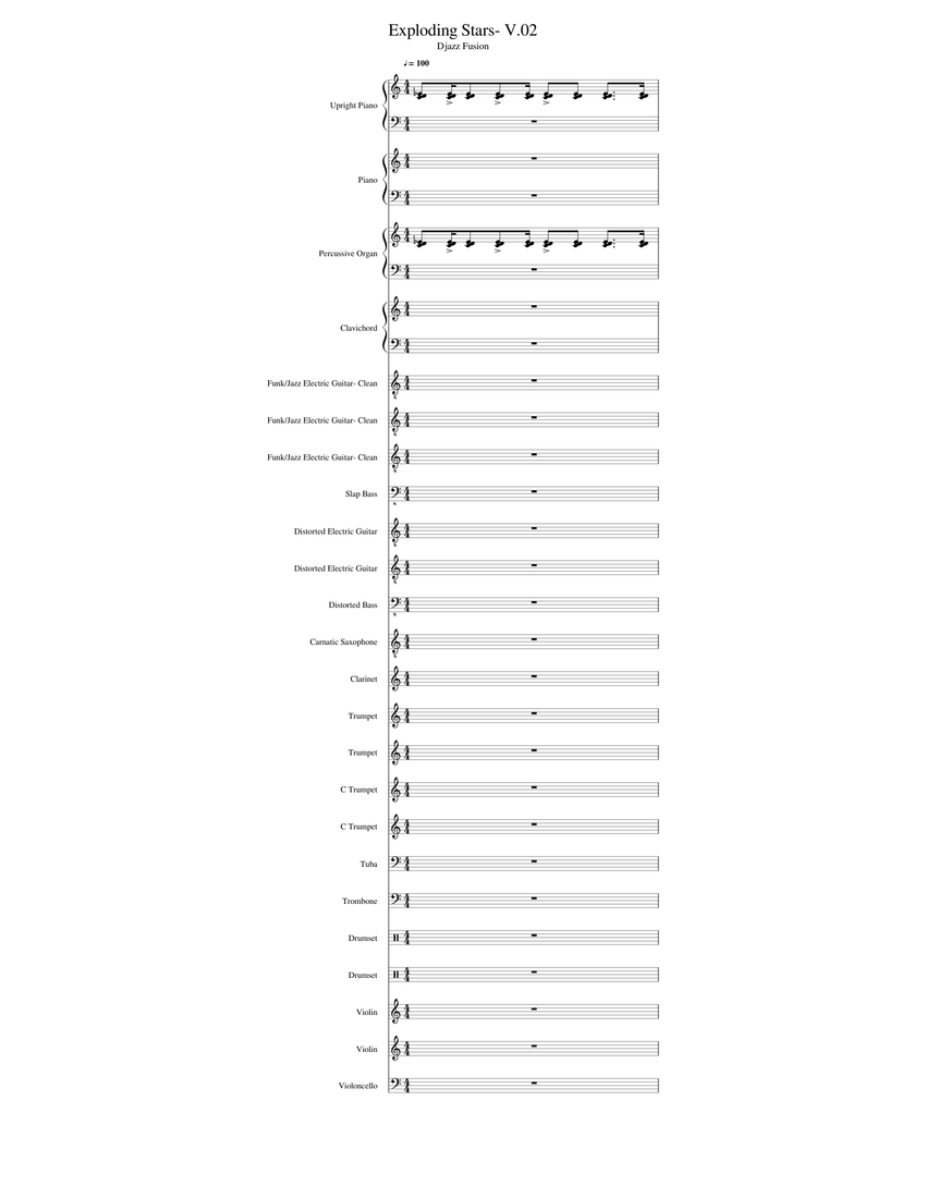 Exploding Stars- Song 1- The Sky Glows - Wisdom Tree Sheet music for ...