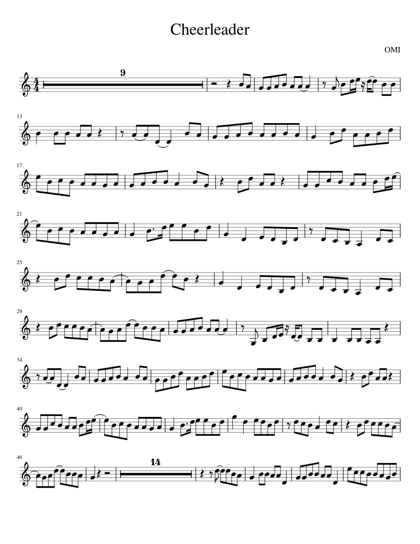 Cheerleader Sheet music for Piano (Solo) | Musescore.com