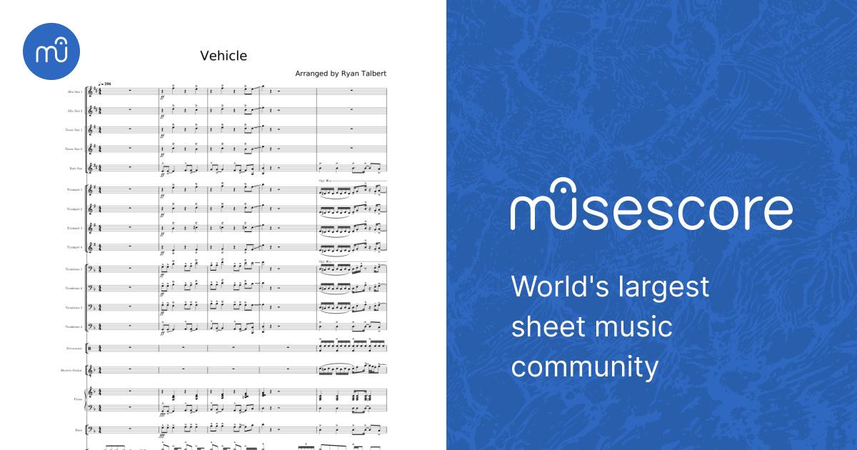 Vehicle - James M. Peterik Sheet music for Piano, Trombone, Saxophone ...