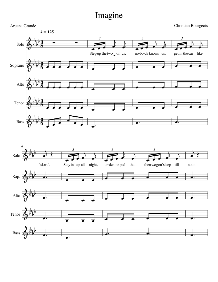 Imagine Sheet music for Piano (Mixed Quintet) | Musescore.com
