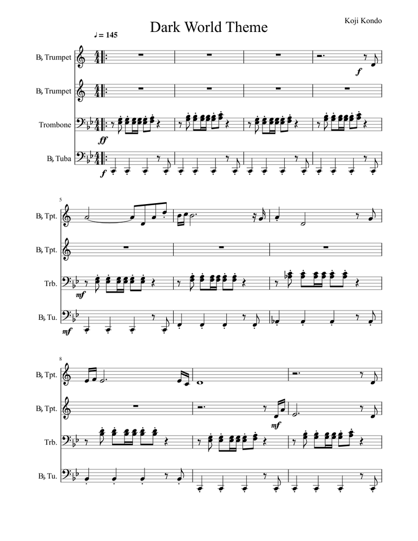 Dark World Theme - piano tutorial