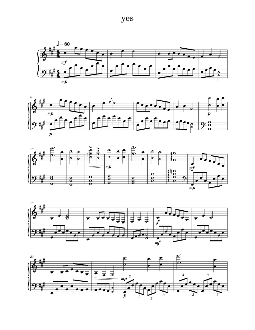original piano piece Sheet music for Piano (Solo) Easy | Musescore.com