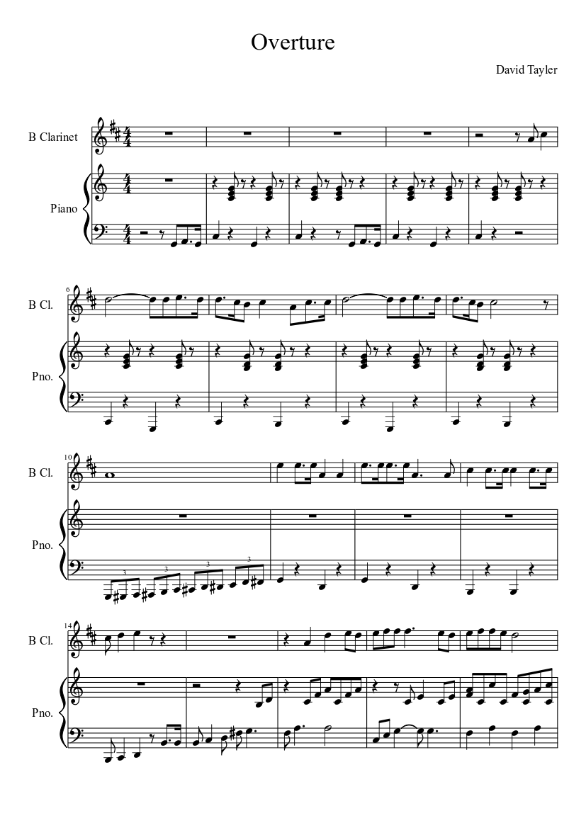 Overture Sheet music for Piano (Solo) | Musescore.com