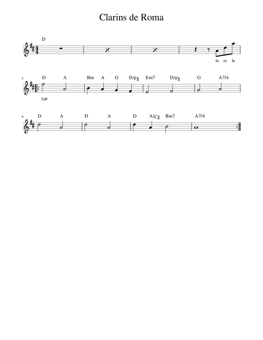 Clarins de Roma Sheet music for Piano (Solo) Easy | Musescore.com