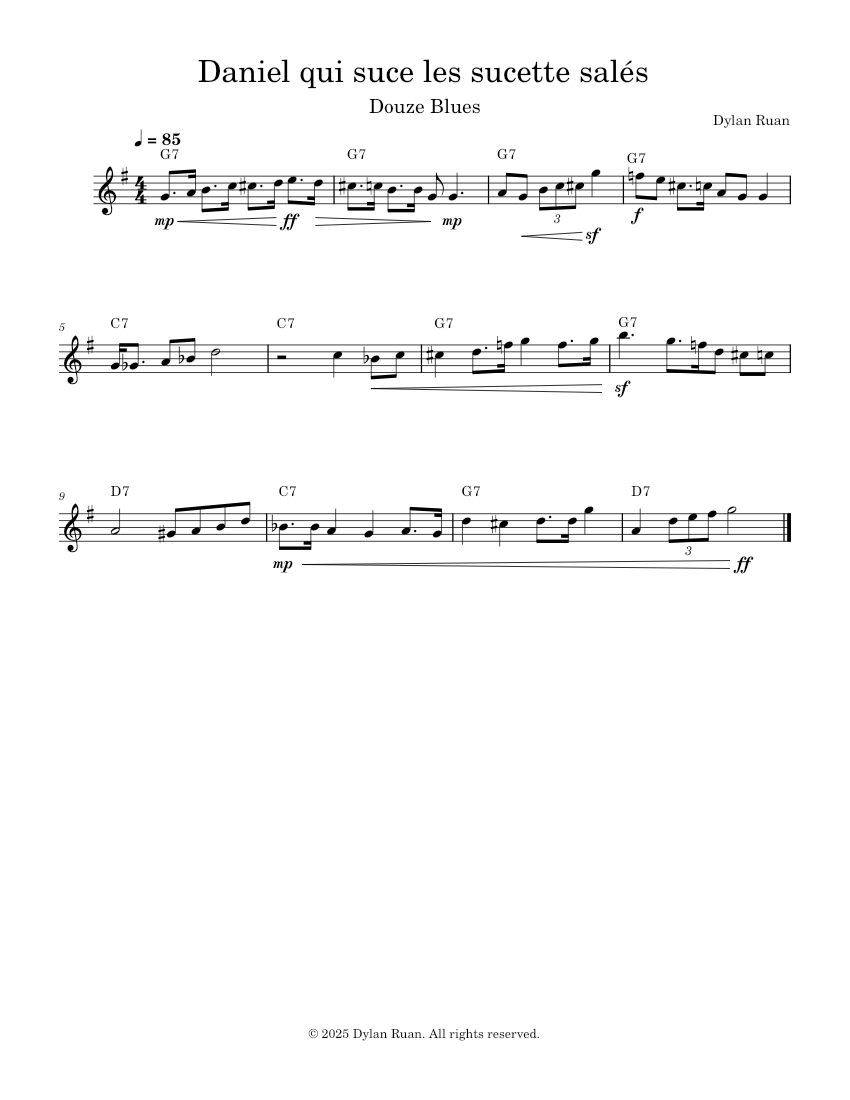 Bing chilling – Dylan Ruan Sheet music for Saxophone alto (Solo ...