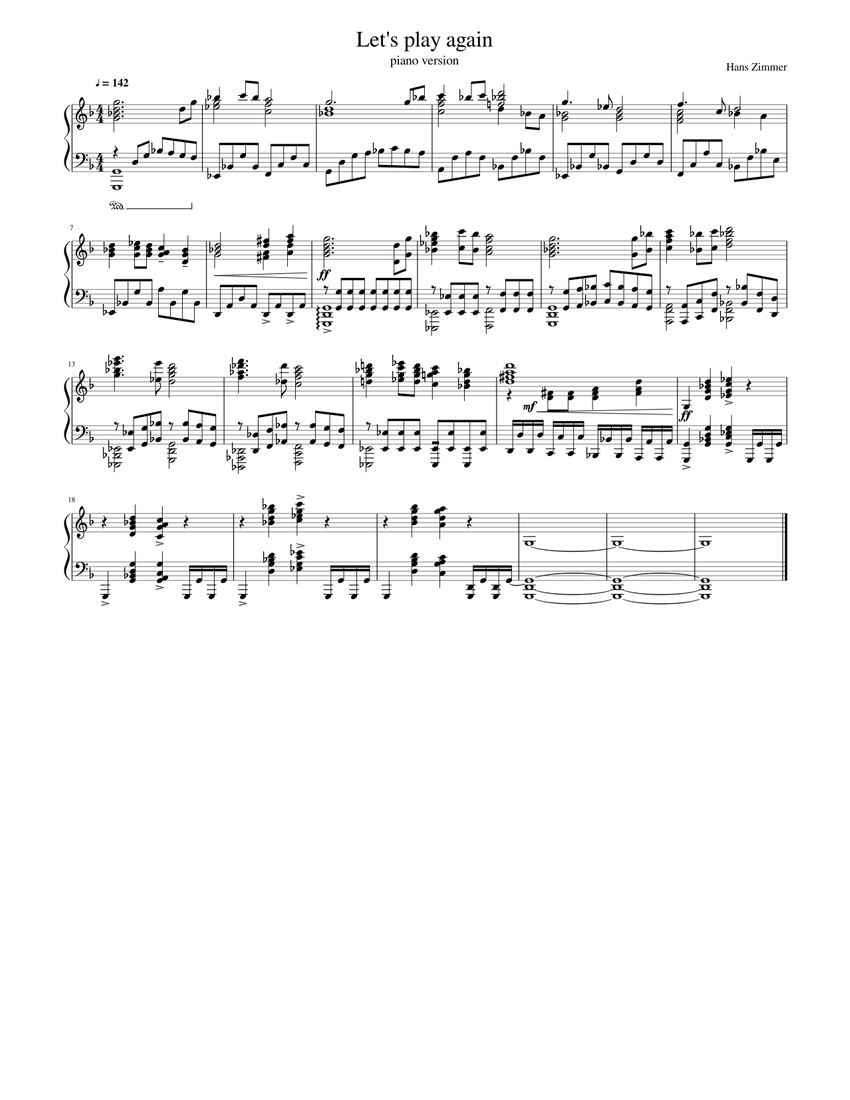 Let s play again Sheet music for Piano (Solo) | Musescore.com