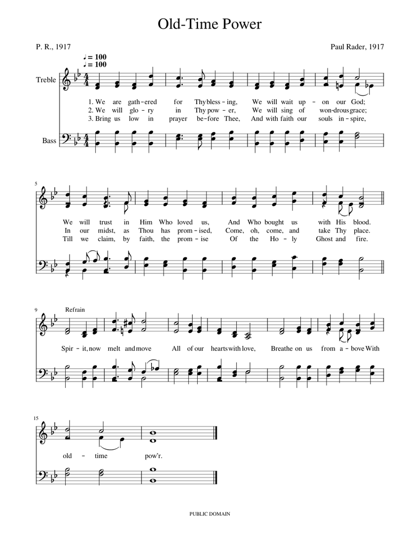 Old-Time Power - Paul Rader Sheet music for Bass guitar (Solo ...