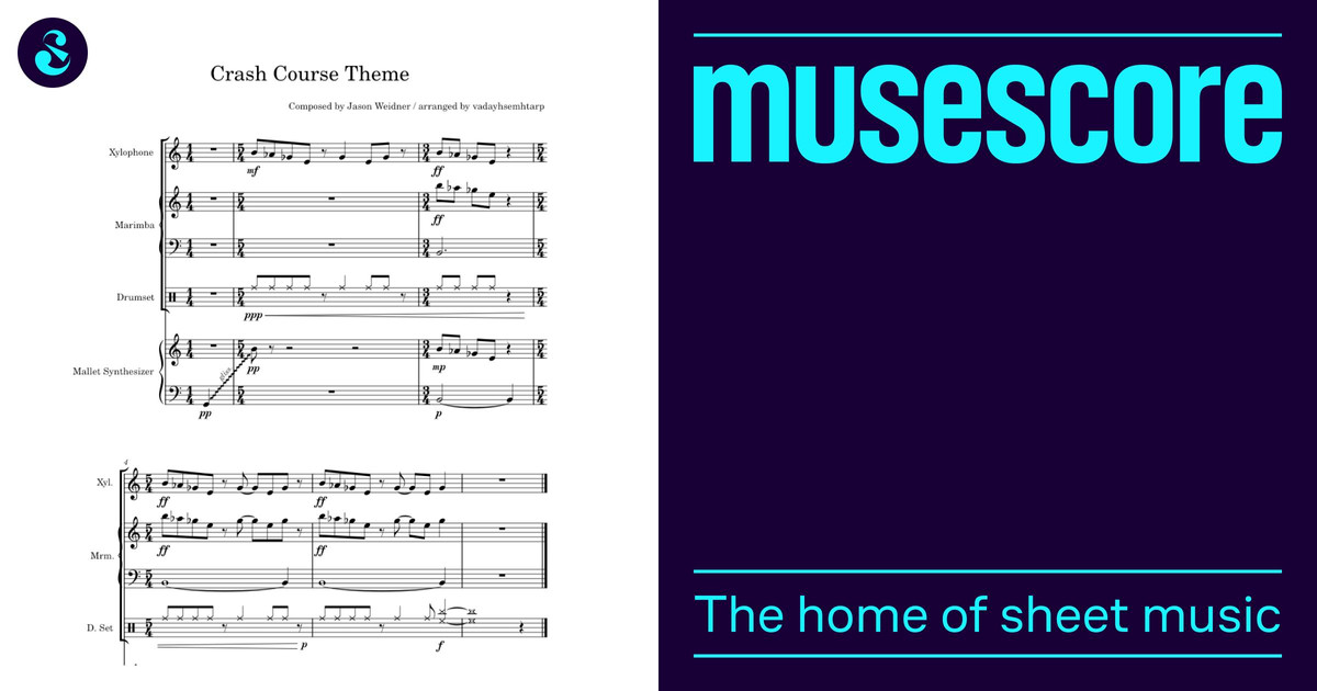 Crash Course Theme – John Green Crash Course Theme Sheet music for Drum ...