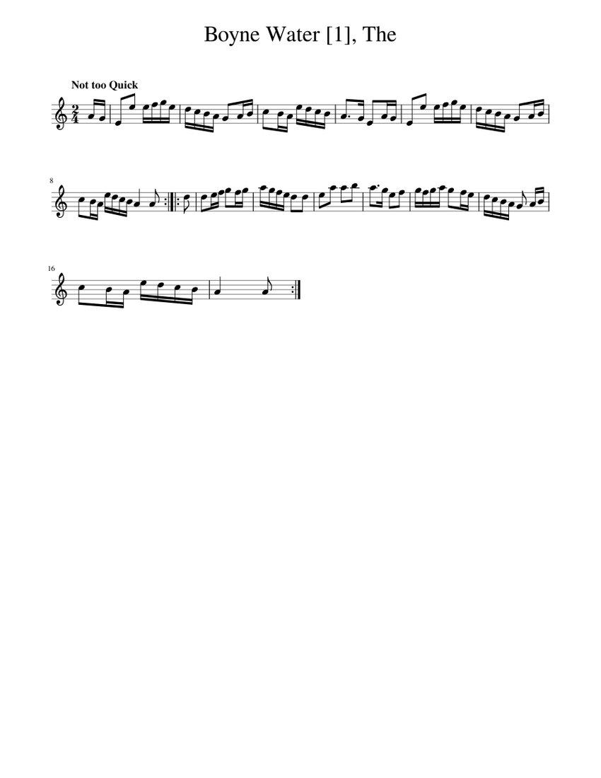 The Boyne Water Sheet music for Piano (Solo) | Musescore.com
