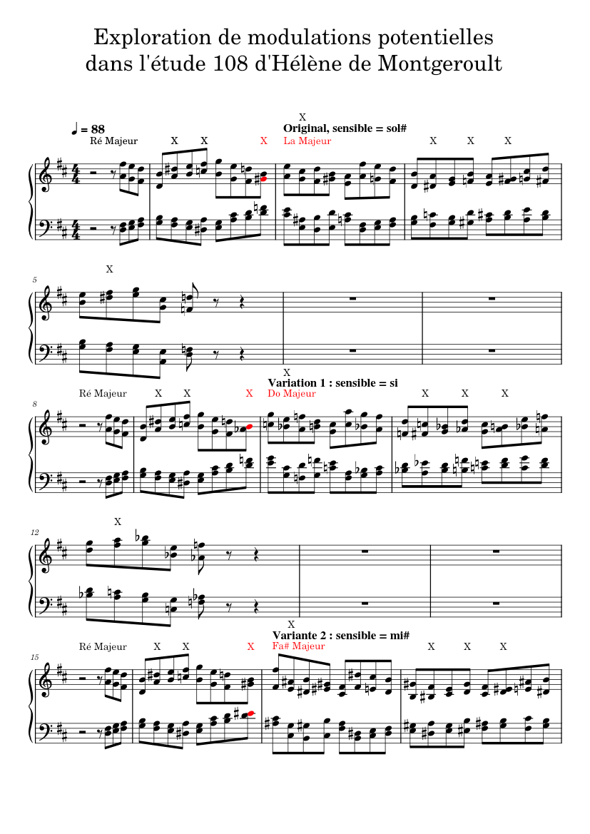 Etude 108 – Hélène de Montgeroult Sheet music for Piano (Solo ...