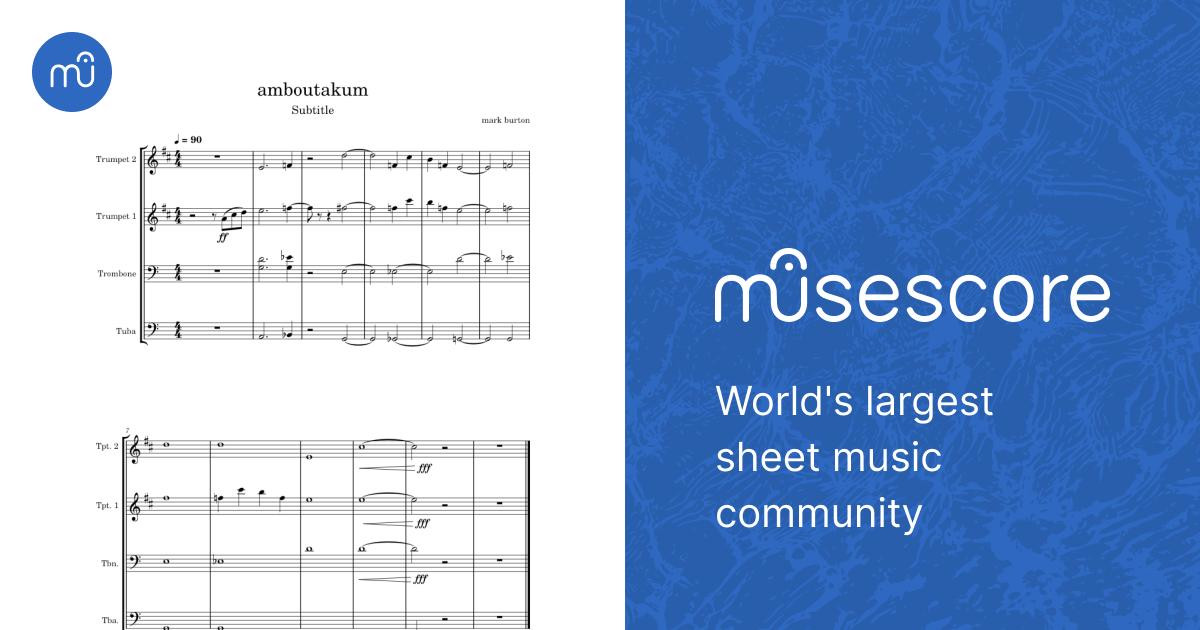 Ambatakum – Professor O’Hara amboutakum Sheet music for Trombone, Tuba ...