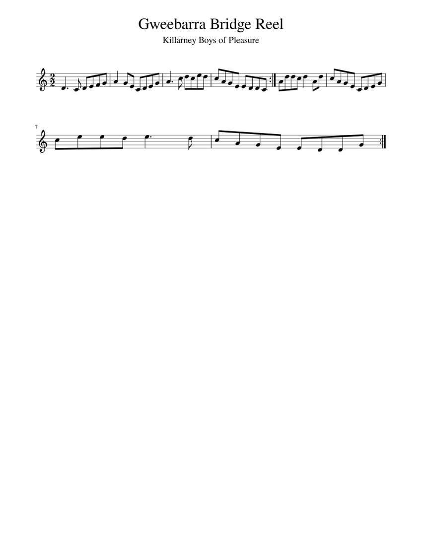 Gweebarra Bridge Reel Sheet music for Piano (Solo) Easy | Musescore.com
