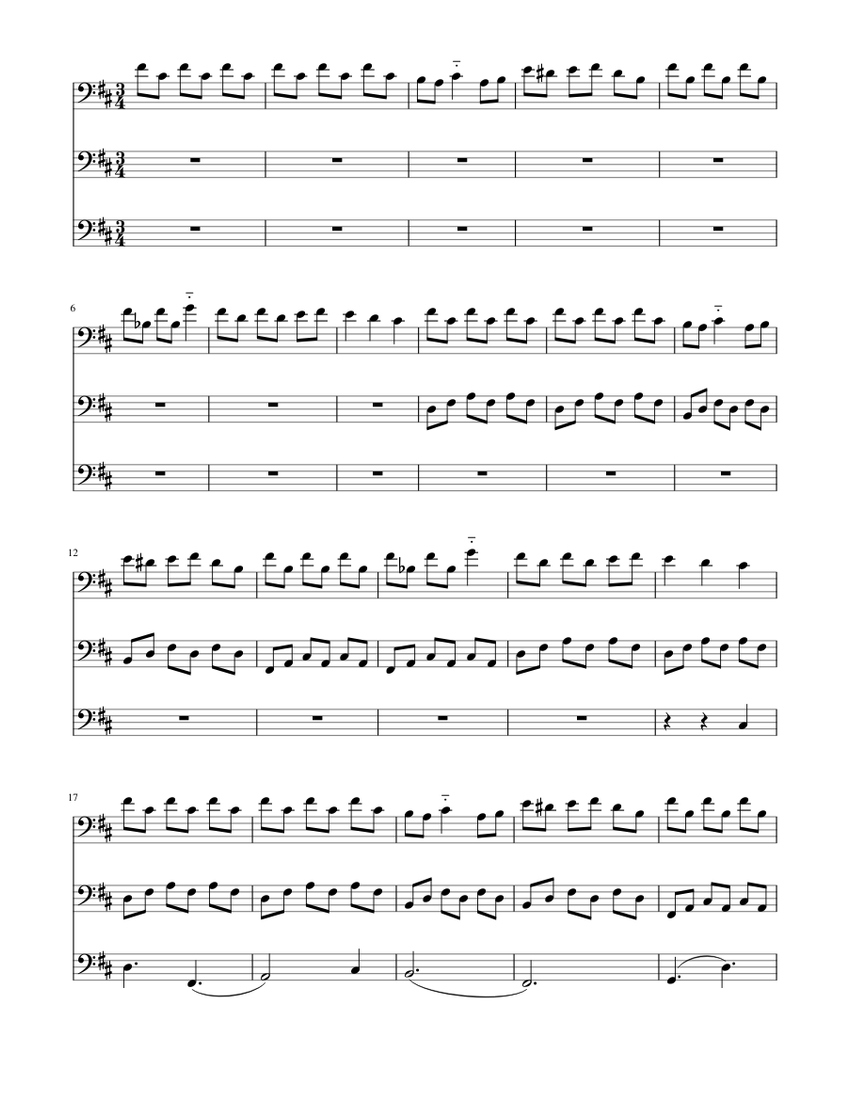 song Sheet music for Euphonium (Mixed Trio) | Musescore.com