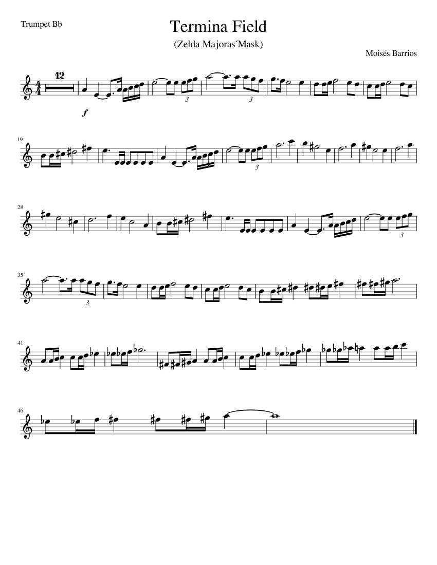 Termina Field Sheet music for Trumpet in b-flat (Solo) | Musescore.com