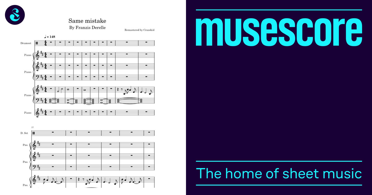 Same Mistake – Fransis Derelle, Josh Rubin Same mistake Sheet music for ...