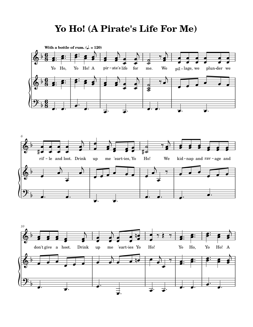 Yo Ho! (A Pirate's Life For me) – George Bruns, Xavier Atencio Yo Ho A ...