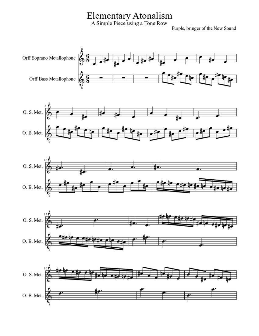 Elementary Atonalism - piano tutorial