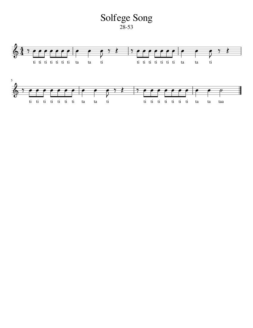 Solfege Song Sheet music for Piano (Solo) | Musescore.com