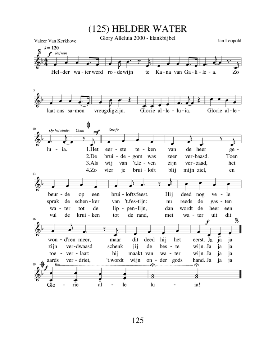 (125) HELDER WATER Sheet music for Vocals (Solo) | Musescore.com