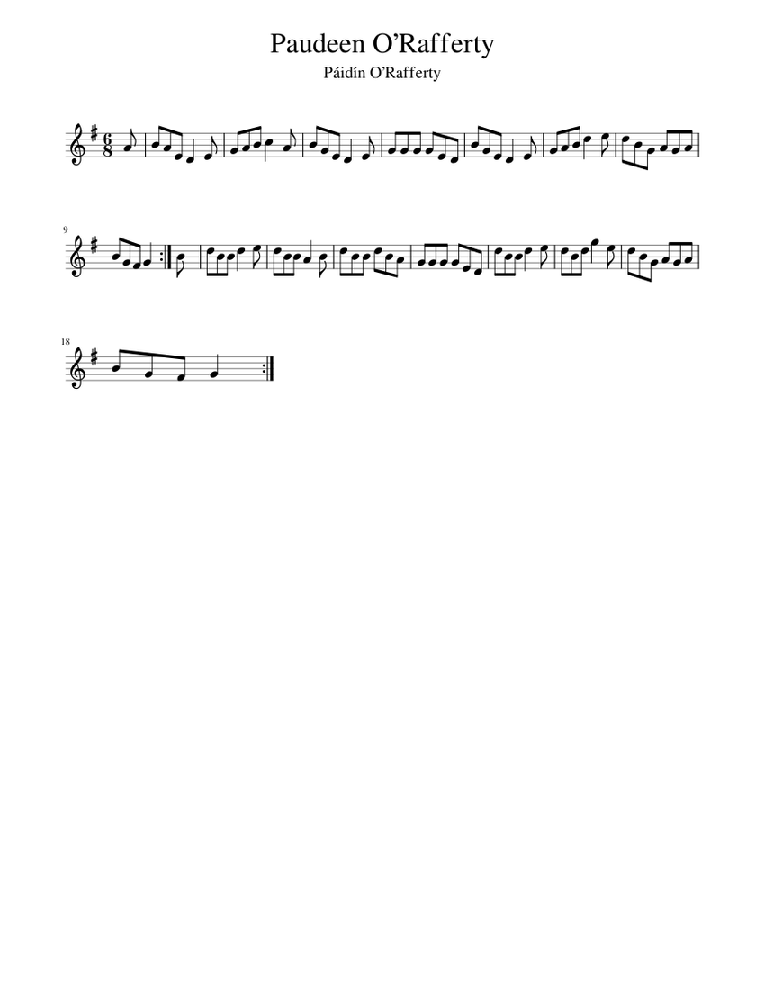 Paudeen O’Rafferty Sheet music for Piano (Solo) Easy | Musescore.com