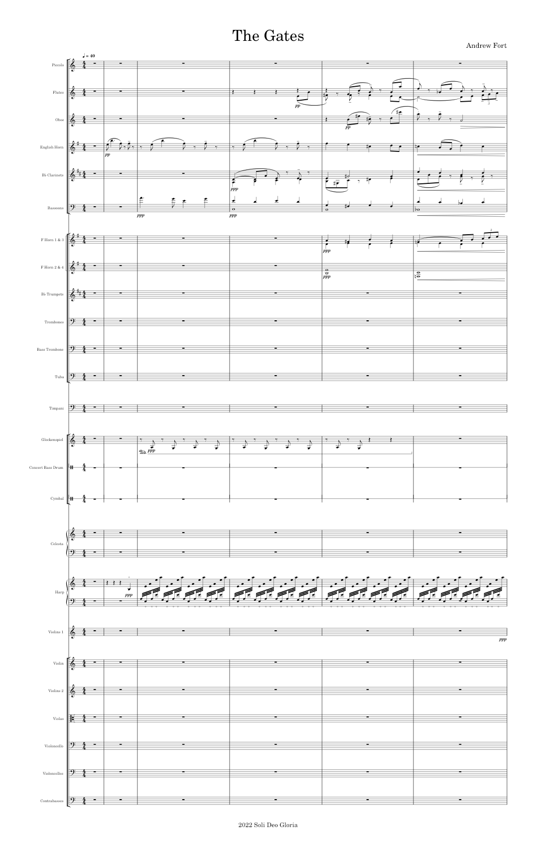Random Orchestra Piece Sheet music for Piano, Trombone, Tuba, Celesta ...