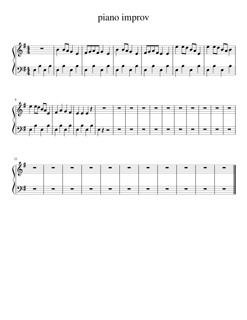 Piano improv 1 - piano tutorial