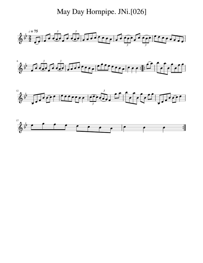 May Day Hornpipe. JNi.[026] Sheet music for Piano (Solo) | Musescore.com