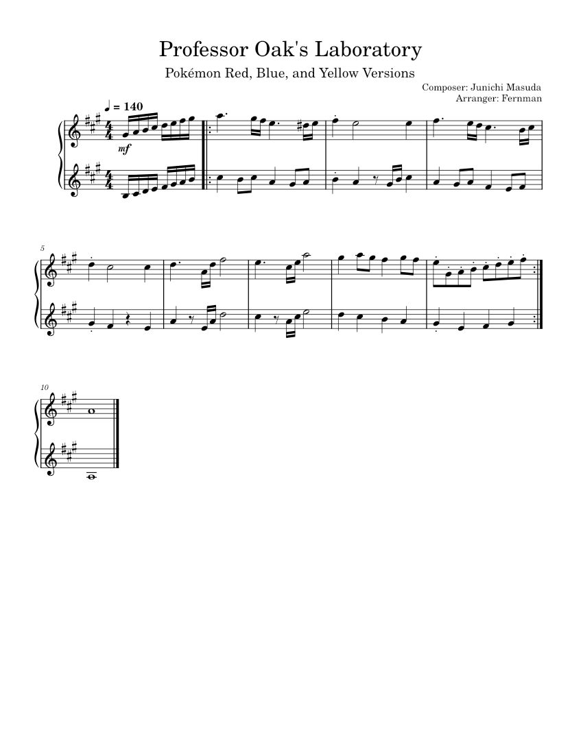 Professor Oak's Laboratory – Junichi Masuda Pokemon RBY - Professor Oak ...