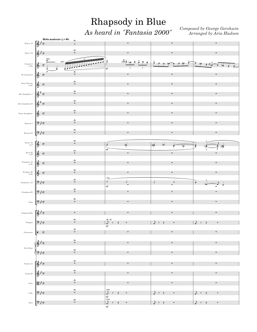 Rhapsody in blue – George Gershwin Sheet music for Piano, Trombone ...