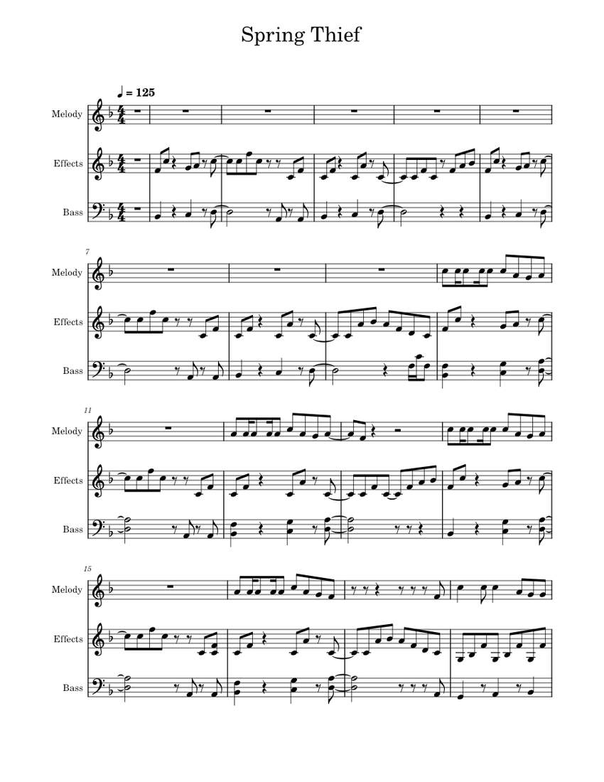 Yorushika - Spring Thief Sheet music for Piano (Piano-Voice ...