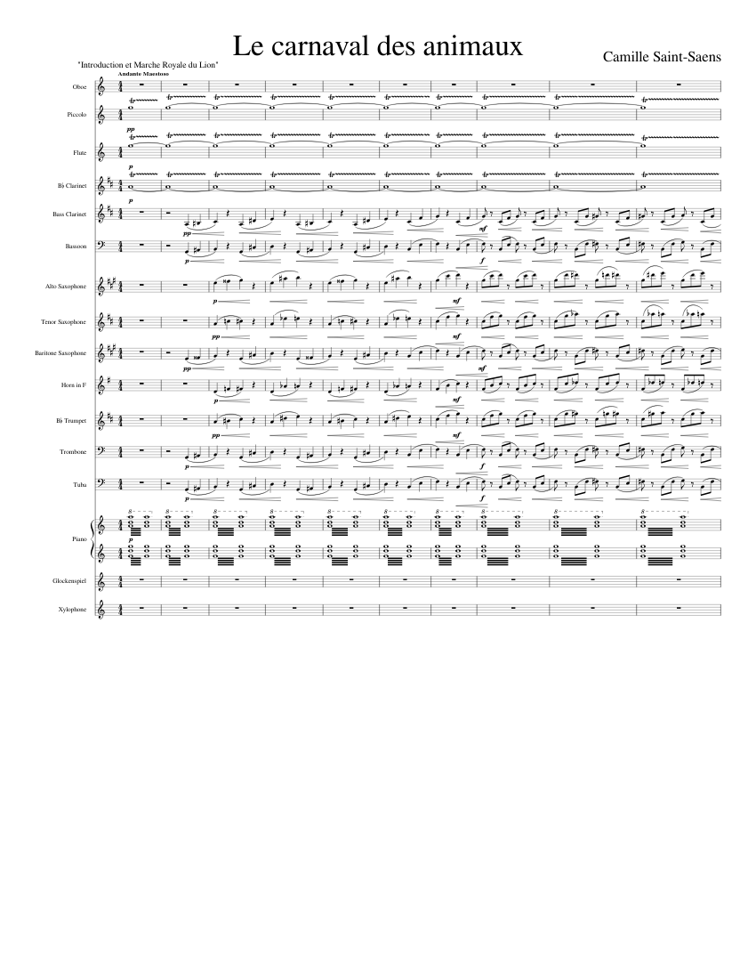 Le carnaval des animaux - piano tutorial