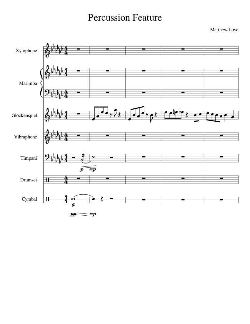 Percussion Feature Sheet music for Timpani (Solo) | Musescore.com