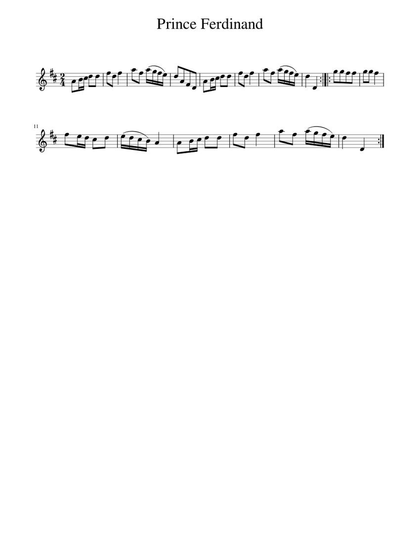 Prince Ferdinand Sheet music for Piano (Solo) Easy | Musescore.com