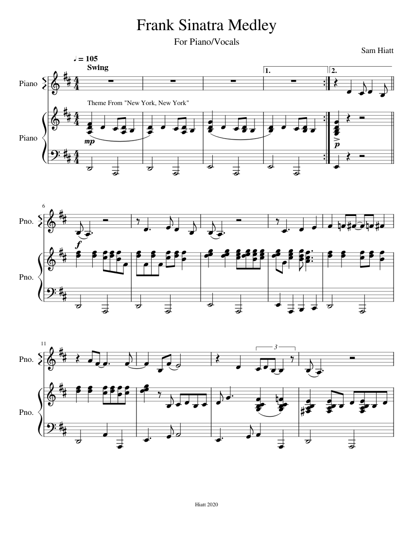 Frank Sinatra Medley Sheet music for Piano (Solo) | Musescore.com