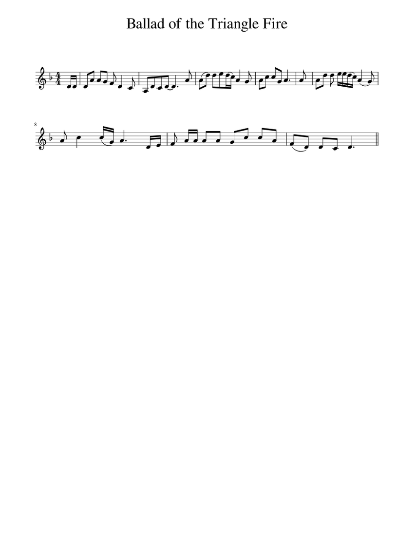 Ballad of the Triangle Fire Sheet music for Piano (Solo) | Musescore.com